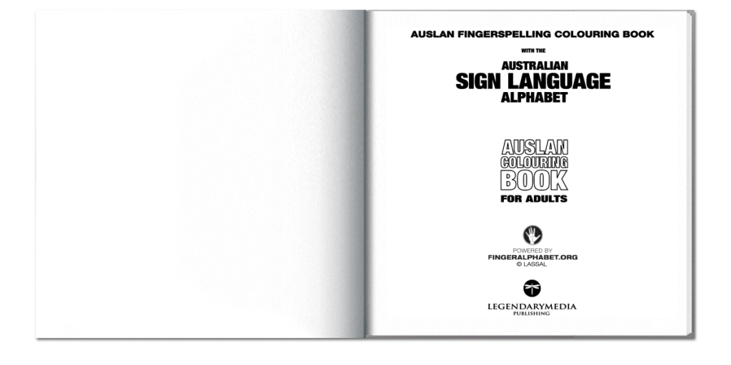 AUSLAN Manual Alphabet Colouring Book - LegendaryMedia Publishing