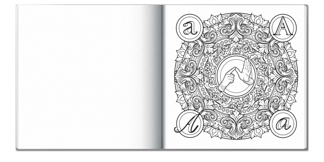 AUSLAN Manual Alphabet Colouring Book - LegendaryMedia Publishing