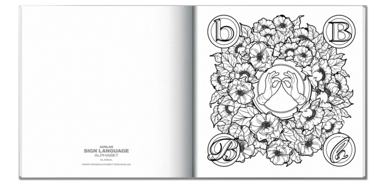 AUSLAN Manual Alphabet Colouring Book - LegendaryMedia Publishing