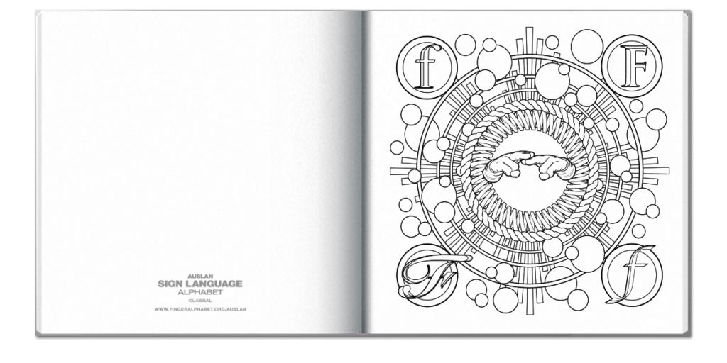 AUSLAN Manual Alphabet Colouring Book - LegendaryMedia Publishing