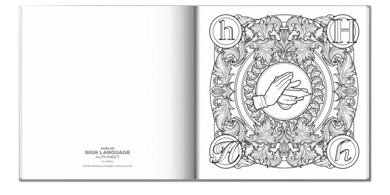 AUSLAN Manual Alphabet Colouring Book | LegendaryMedia Publishing