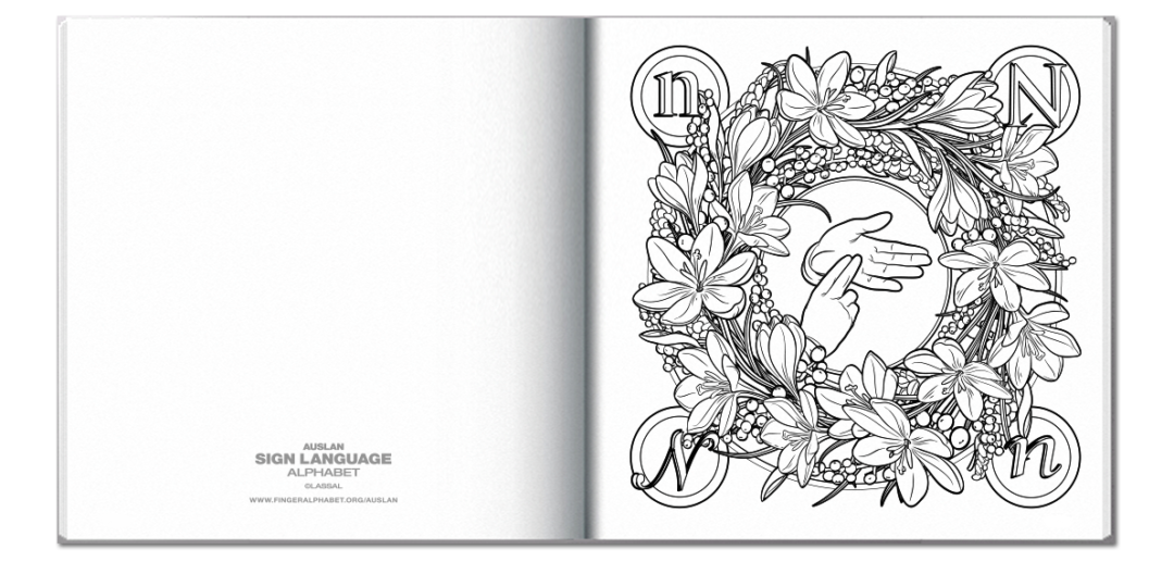 AUSLAN Manual Alphabet Colouring Book - LegendaryMedia Publishing