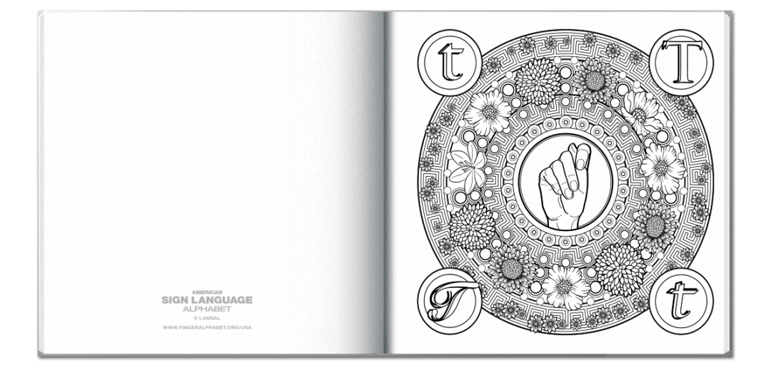 ASL MANUAL ALPHABET COLORING BOOK - LegendaryMedia Publishing