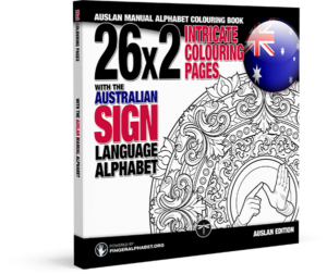 AUSLAN Manual Alphabet Colouring Book - LegendaryMedia Publishing